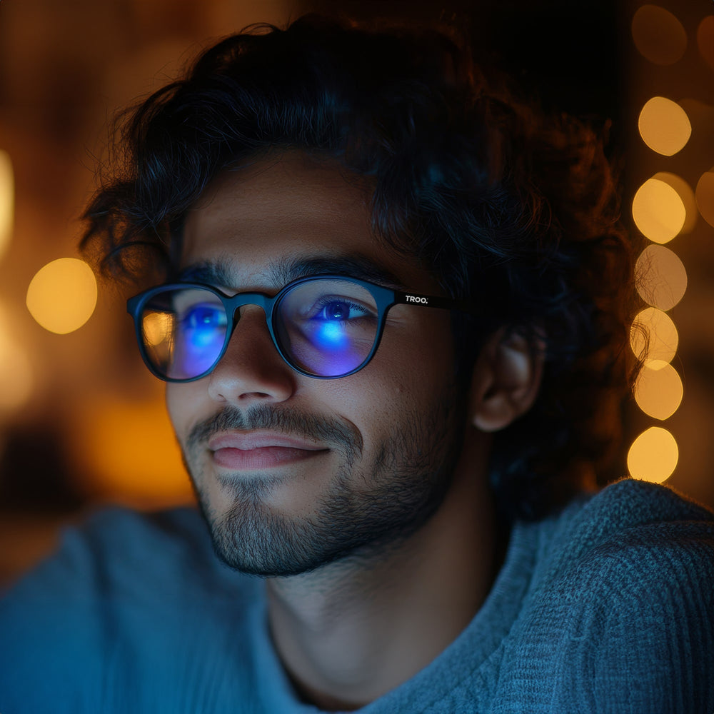 TROO Blue Light Blocking Classic Round Glasses With Titanium Arm – TROO.®